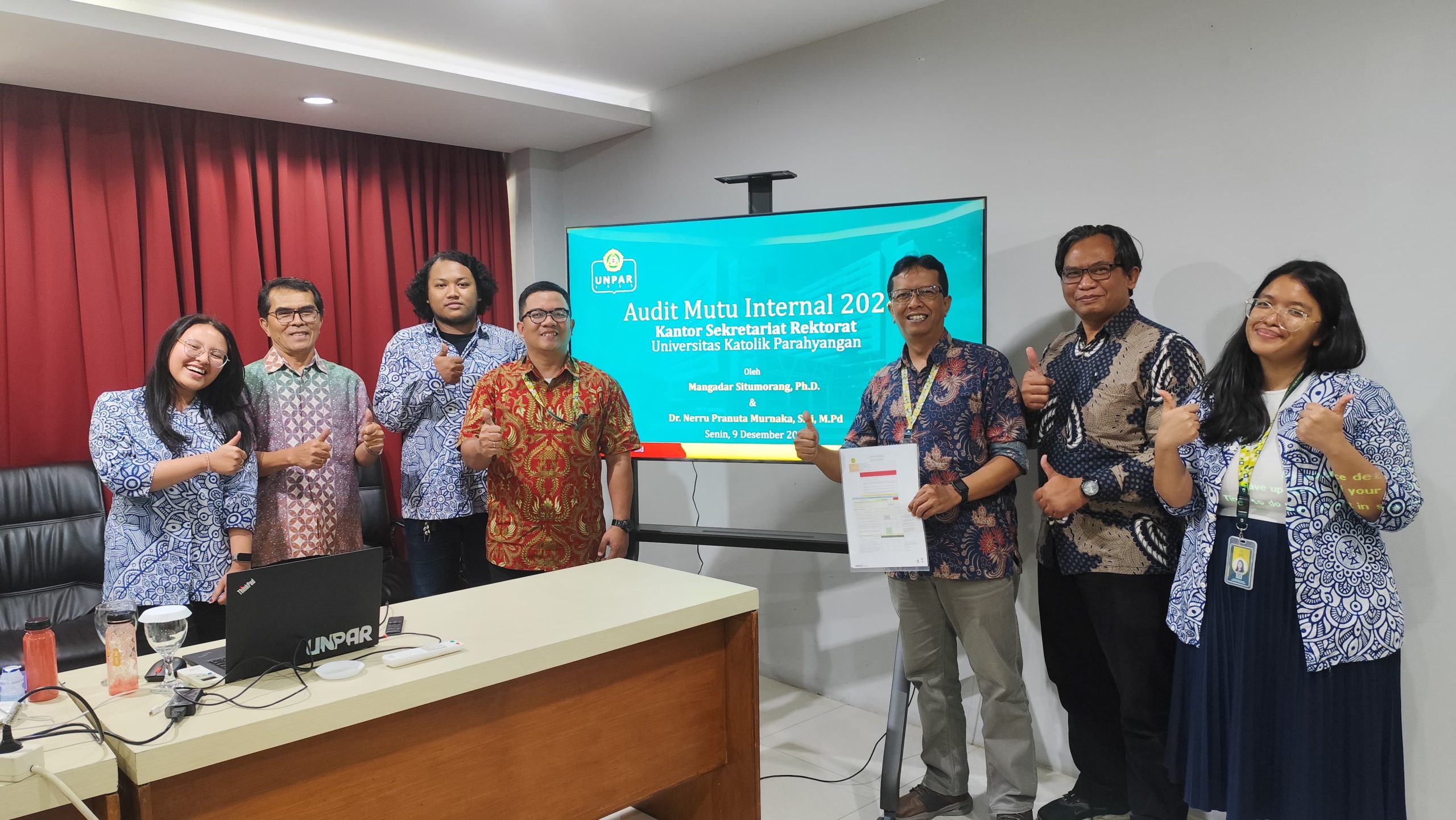 AUDIT MUTU INTERNAL (UNIT PENUNJANG) UNIVERSITAS KATOLIK PARAHYANGAN TAHUN 2024 - Lembaga ...